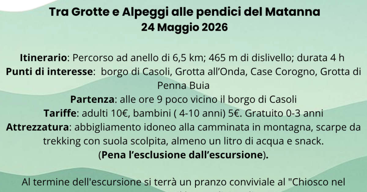 Archeoescursione: “Tra Grotte e Alpeggi alle pendici del Matanna”